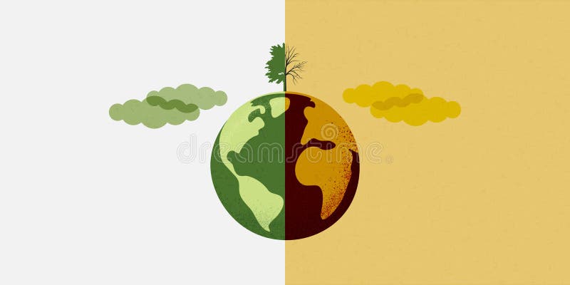Earth Globe, Compared between Green Sustainability Ecology and High ...