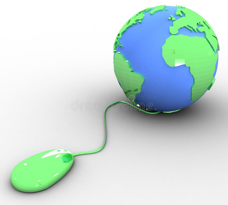 Earth Globe Connected Computer Mouse Stock Illustrations – 294 Earth ...