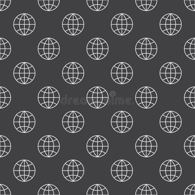 Abstract Seamless Pattern With Earth Globes Stock Illustration ...