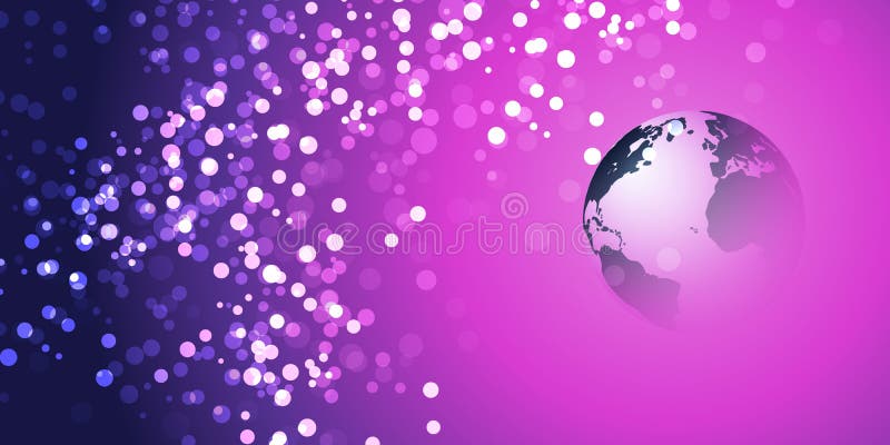 Earth Globe Design on Bright Sparkling Background Stock Vector ...