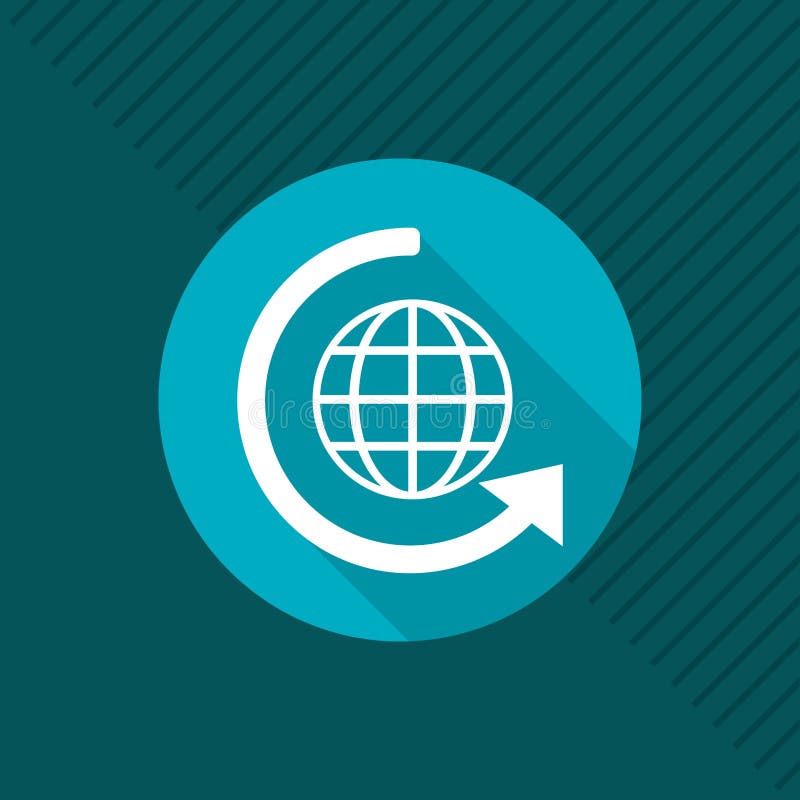Earth Globe Diagram and Arrow Icons Image Stock Illustration ...