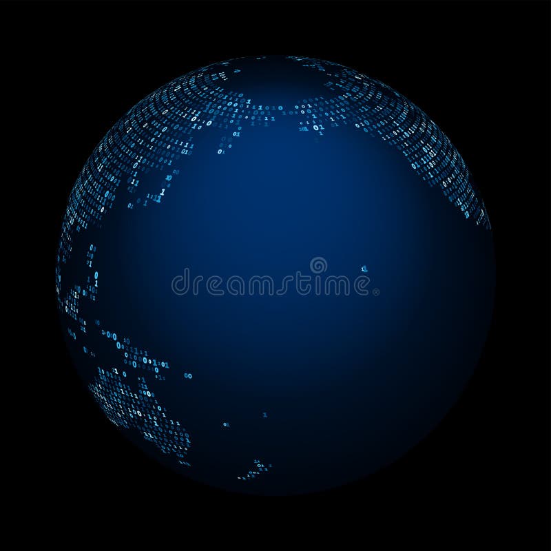 Earth Globe. Digital Technology Computing Communication Concept Pattern ...