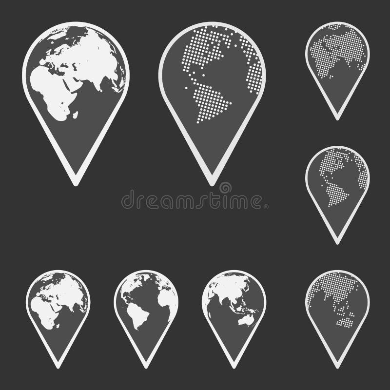 Vector Dotted Globes stock vector. Illustration of island - 28806828