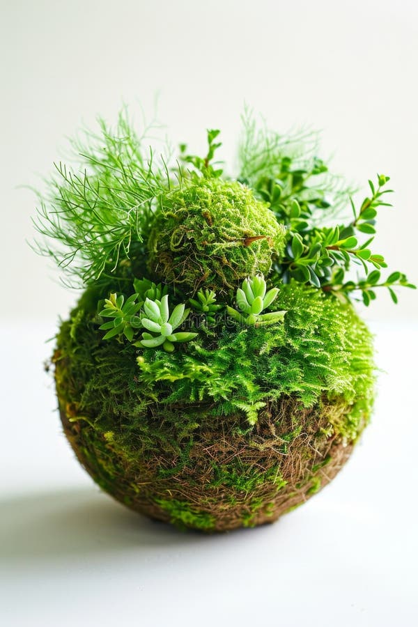 Earth Globe Enveloped in Lush Greenery Signifying Environmental Harmony ...