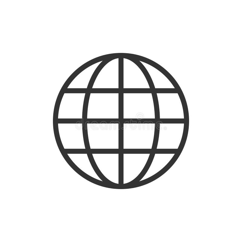 Earth Globe, Global Icon. Vector Illustration Flat Design Stock ...