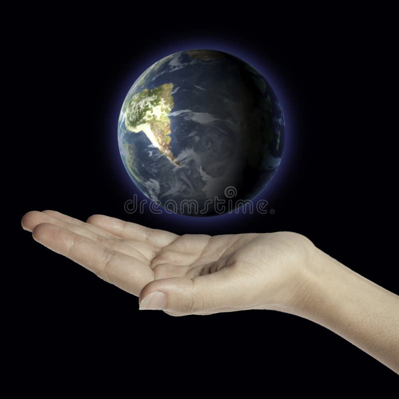 Earth globe on hand stock photo. Image of nature, ecology - 44411718