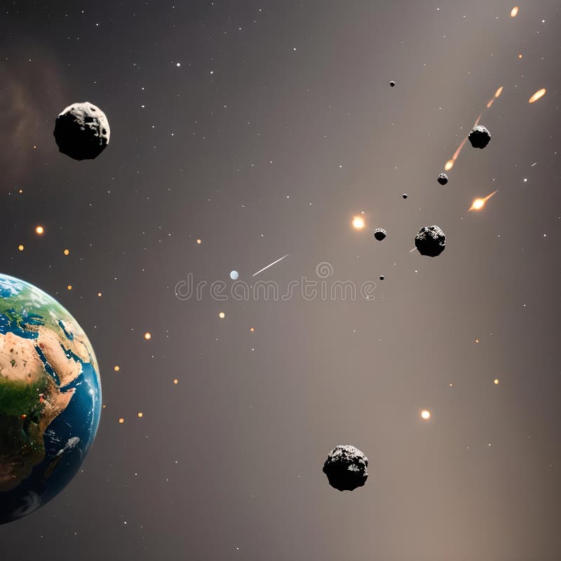 Earth globe hit by a comet stock photo. Image of globe - 315550874