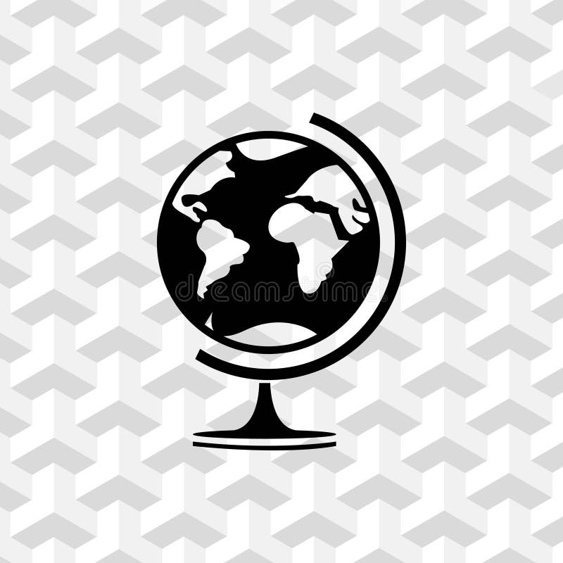 Earth Globe Icon Stock Vector Illustration Flat Design Stock Vector ...