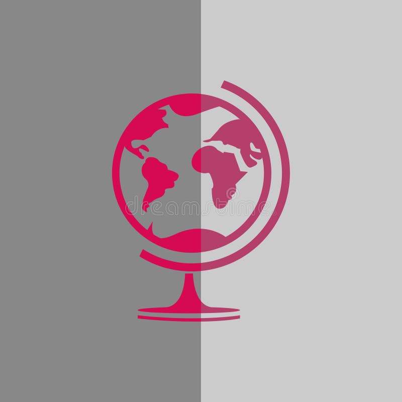 Earth Globe Icon Stock Vector Illustration Flat Design Stock Vector ...