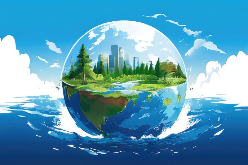 Earth Globe Illustration. Climate Change Concept Stock Image - Image of ...