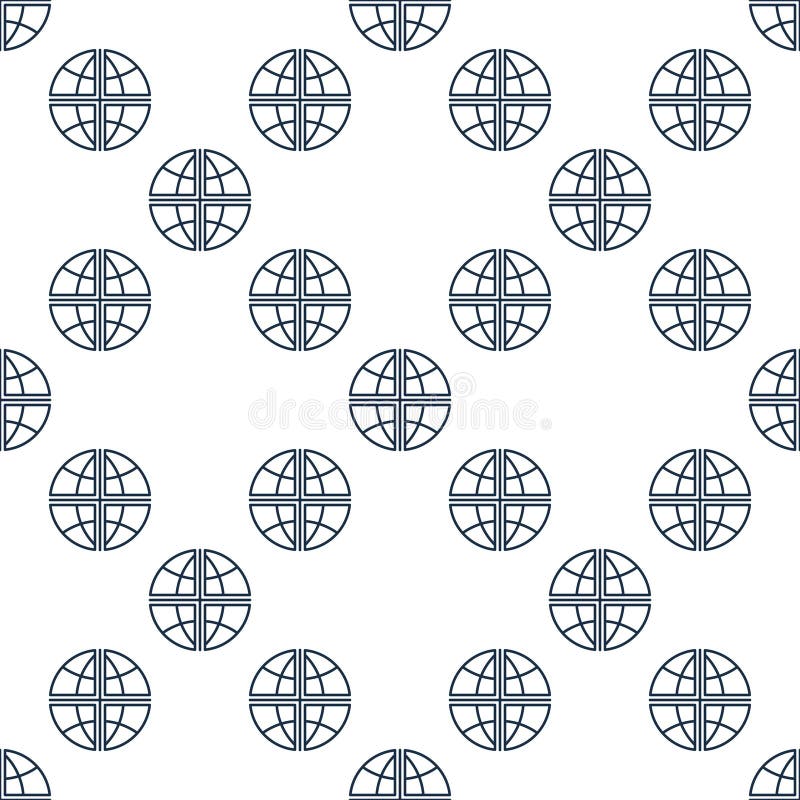 Earth Globe International Relations Vector Linear Seamless Pattern ...