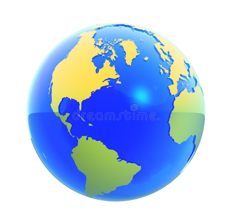 Earth Globe Isolated stock illustration. Illustration of unity - 120486