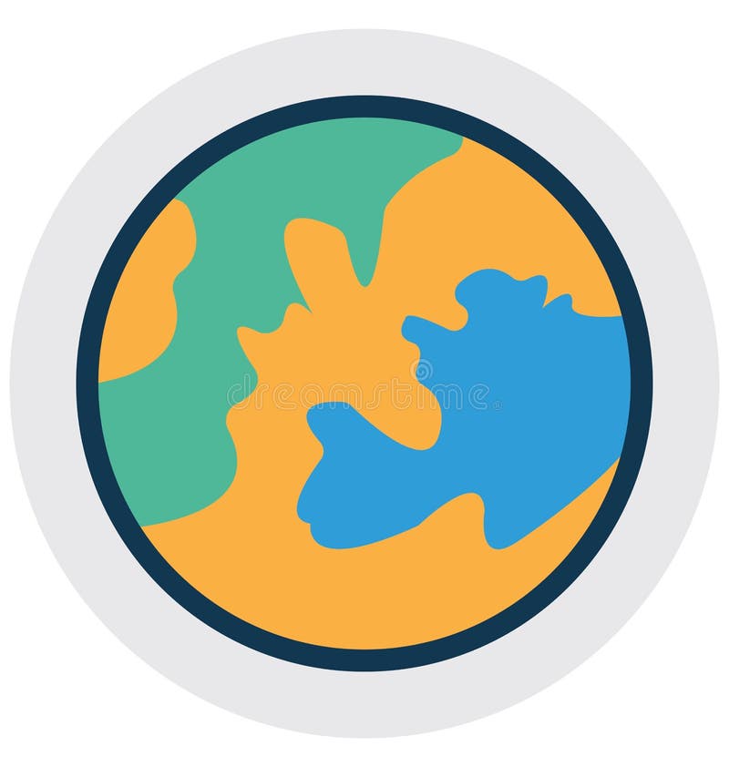 Earth, Globe Isolated Vector Icon that Can Easily Modify or Edit Stock ...
