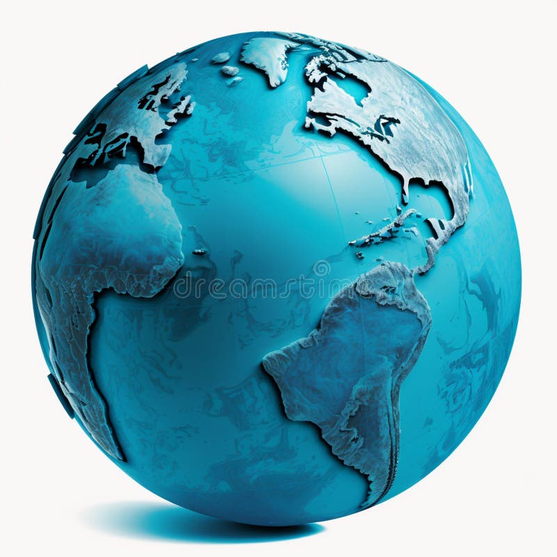 Earth Globe Isolated on White Earth Globe Globe Stock Illustration ...