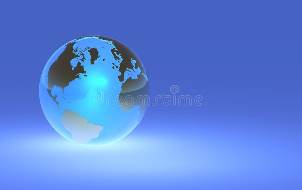 Earth Globe - Left Orientation Stock Illustration - Illustration of ...