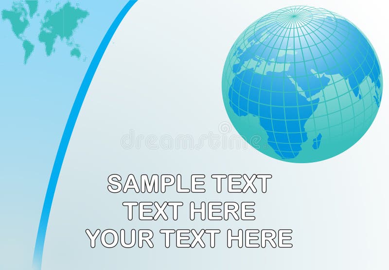 Earth Globe and Map Background Stock Vector - Illustration of design ...