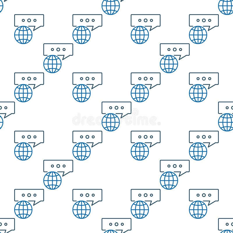 Earth Globe with Message Vector Multipolarity Thin Line Seamless ...