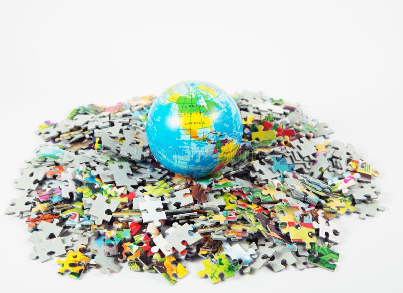 Earth Globe Model Ball Map Most Popular Puzzles Stock Photo - Image of ...