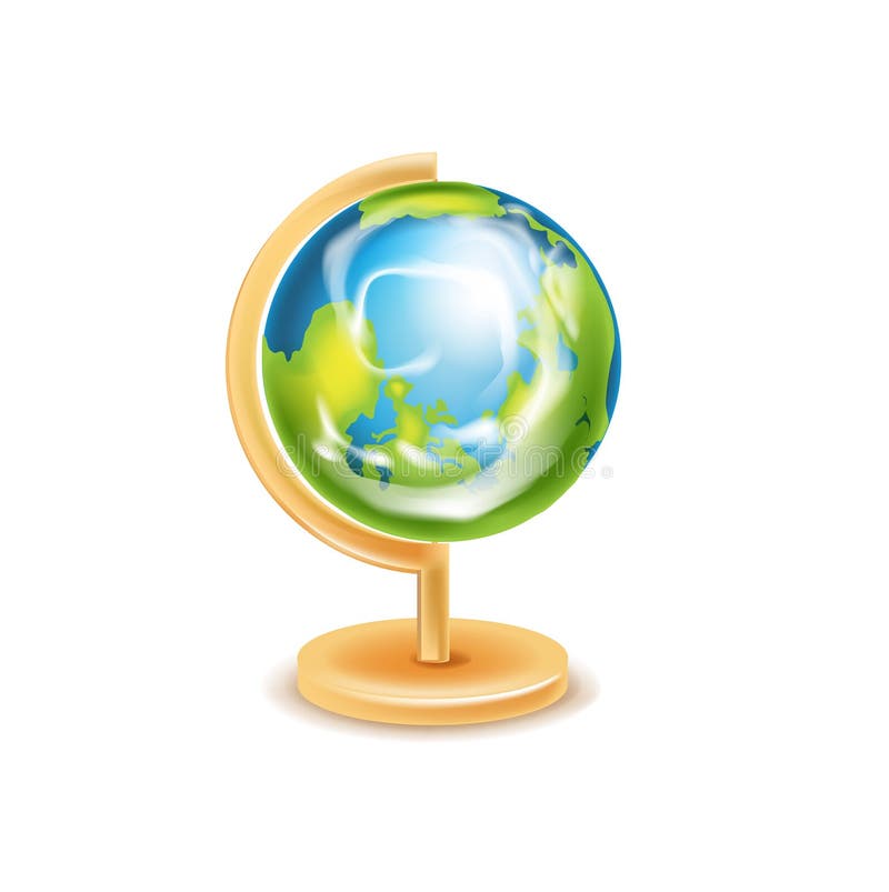 Earth globe model isolated stock vector. Illustration of sphere - 33166249