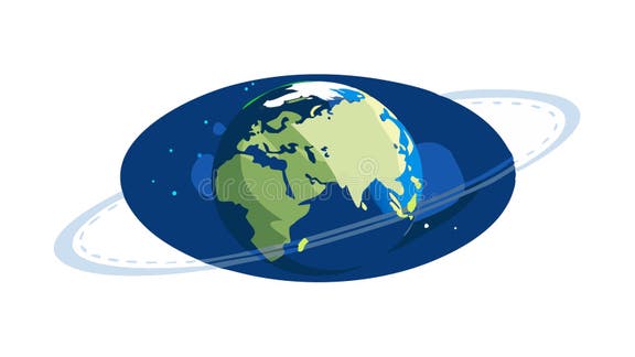 Earth Globe with Orbit Ring Icon, Global and Connectivity Symbol ...