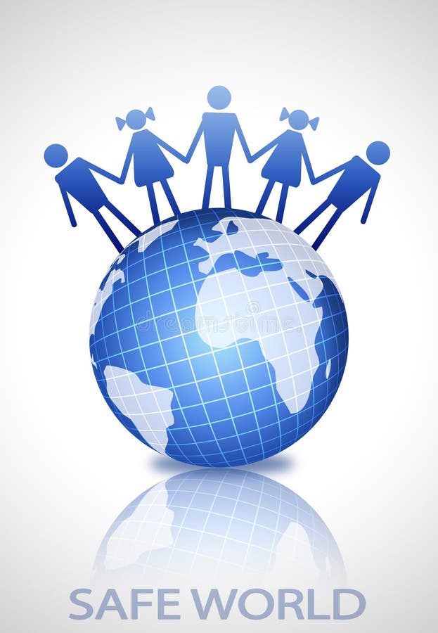 People Unity Around the Globe Stock Vector - Illustration of friendship ...