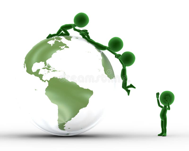 Helping Hand Humanity Earth Stock Illustration - Illustration of ...