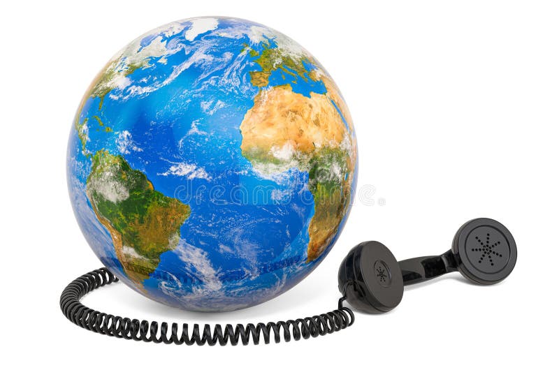 Globe Phone stock vector. Illustration of telephone, world - 46178