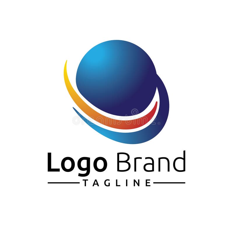 Earth Globe Planet Technology Modern Logo Template Stock Vector ...