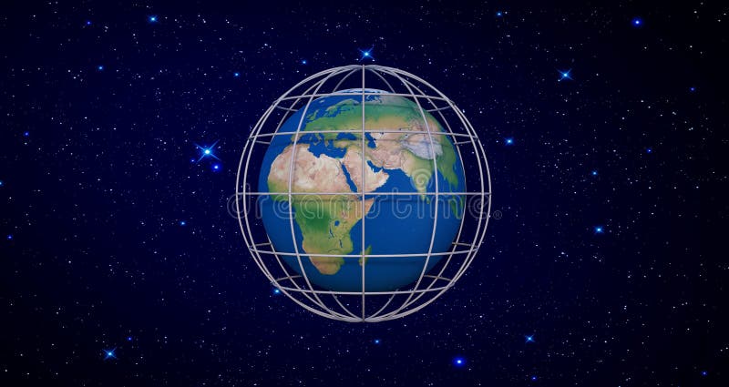 Earth Globe in Prison Cell 3d Render Stock Illustration - Illustration ...