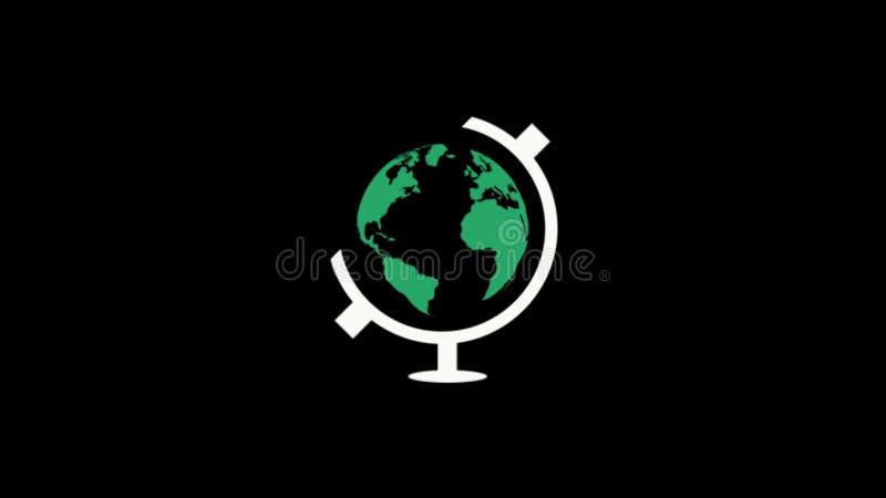 Spinning Earth Planet with Famous Landmarks Travel World Concept Loop ...