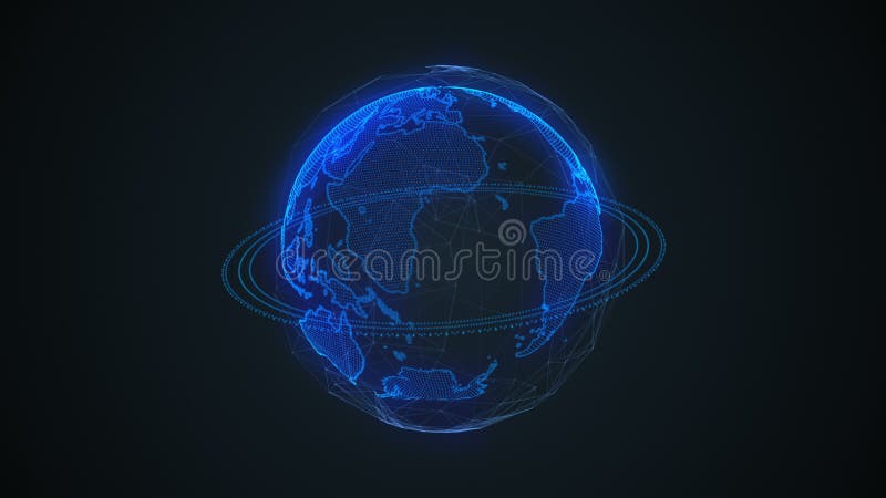 Earth Globe Rotating with Plexus. Global Digital Connections. Network ... Earth Globe Rotating with Plexus. Global Digital Connections. Network ...