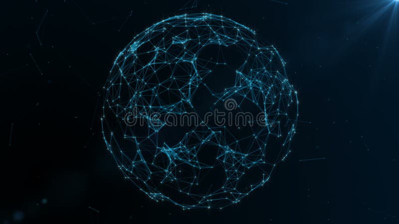 Earth Globe Rotating with Plexus. Global Digital Connections Stock ... Earth Globe Rotating with Plexus. Global Digital Connections Stock ...