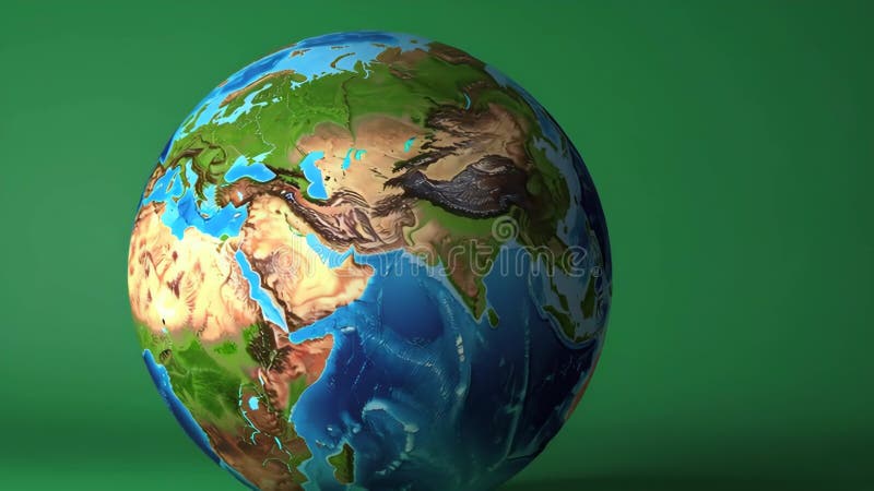 Earth Globe Rotating Scene - High-Quality Footage for Environmental ...