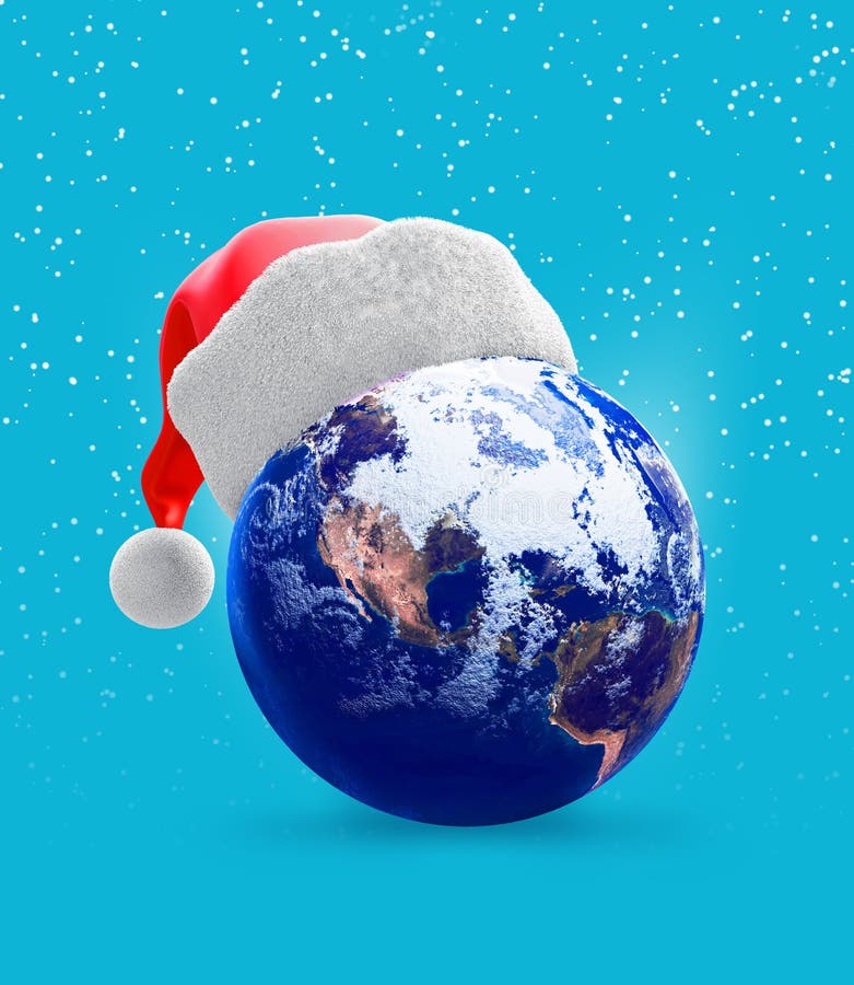 Christmas Earth stock illustration. Illustration of globe - 3539510