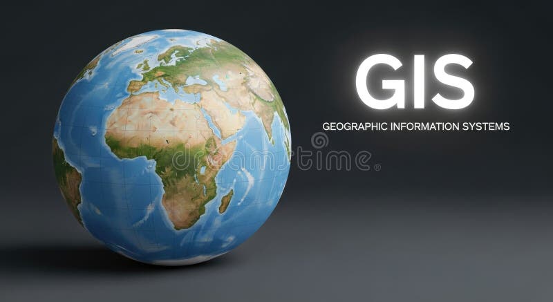 Earth Globe Showing Landmasses and Oceans, Concept GIS, Geographic Information Systems, Data ...