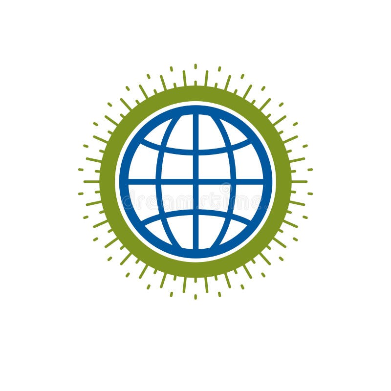 Earth Globe Sign, Vector Icon. Stock Vector - Illustration of internet ...