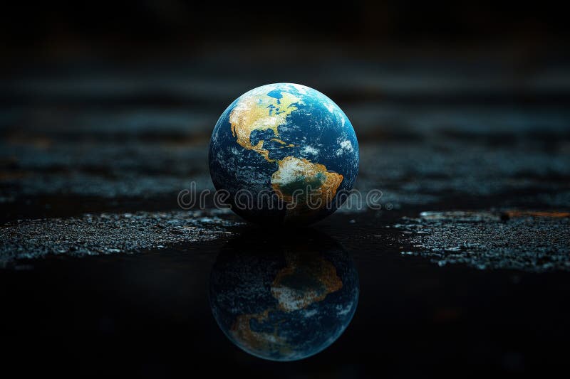 The Earth Globe Sits on the Ground in the Middle .ecological ...