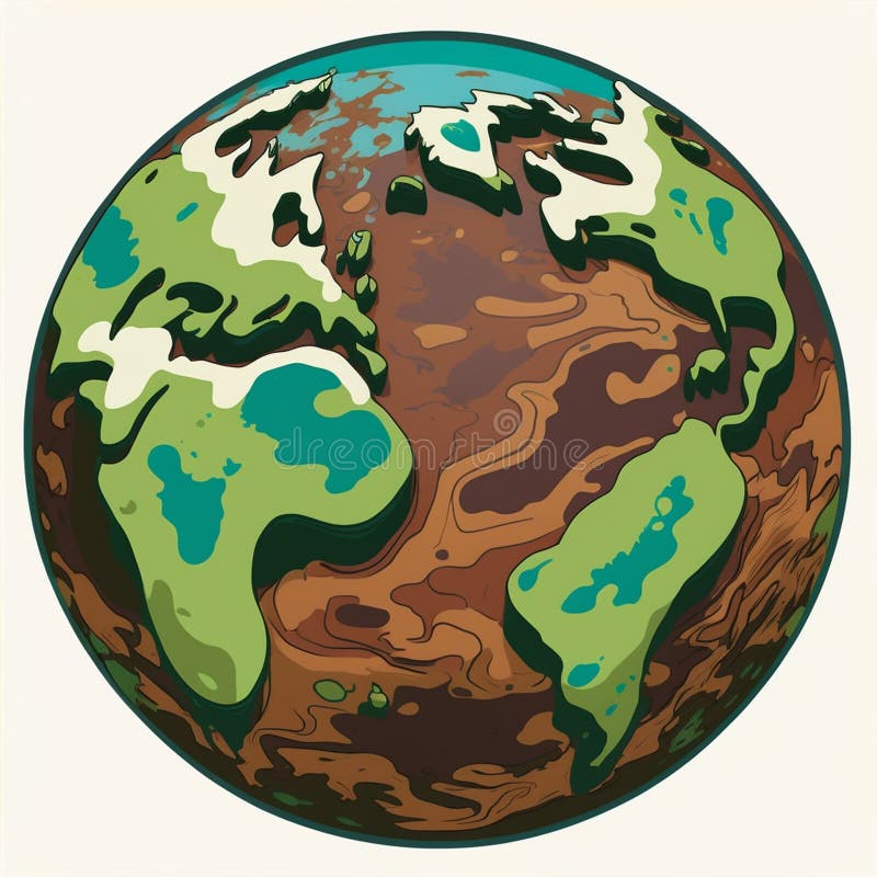 Earth Globe with Space Earth Globe Design Earth Globe Illustration ...