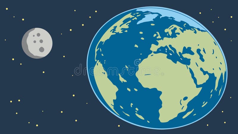 Earth Globe in Space, Planet View, Global Perspective Vector Design ...