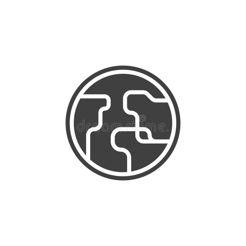 Earth Globe Sticker Vector Icon Stock Vector - Illustration of flat ...