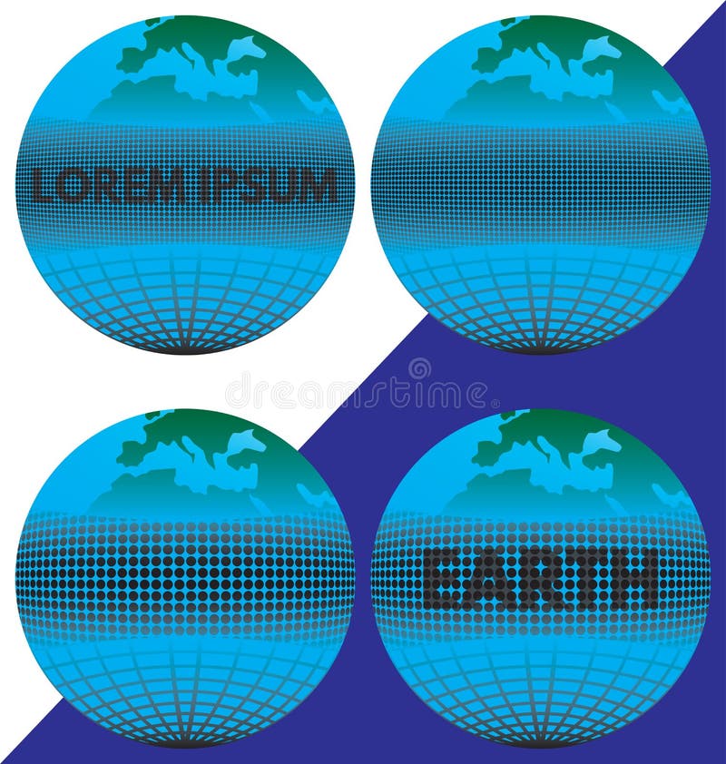 The Earth (the Globe) with the Text. Stock Vector - Illustration of ...
