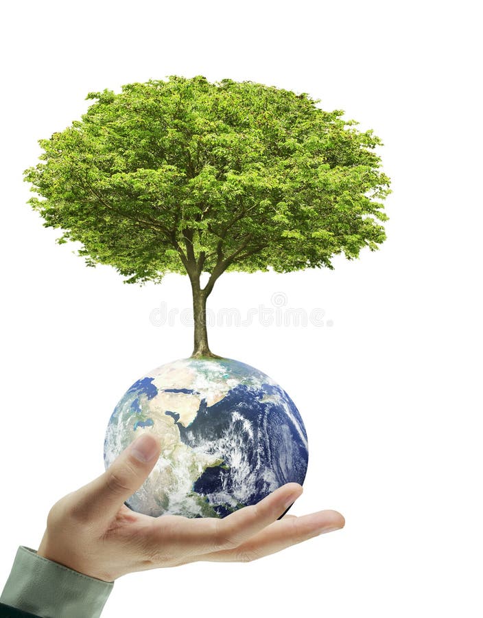 Tree on Earth stock image. Image of ecology, blue, development - 10027497