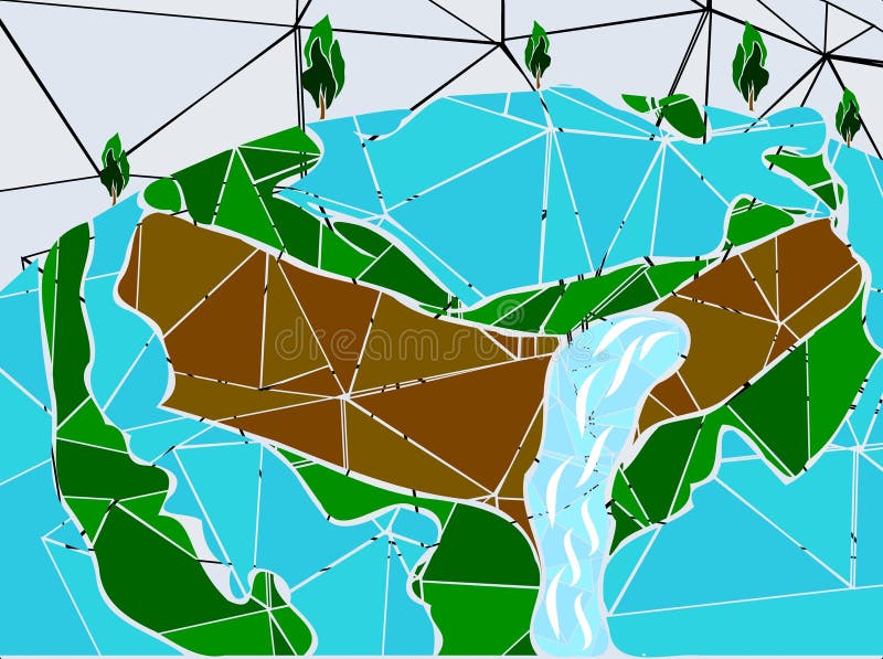 Earth Globe Vector with the Flow of Water 22 April 2023 Stock Vector ...