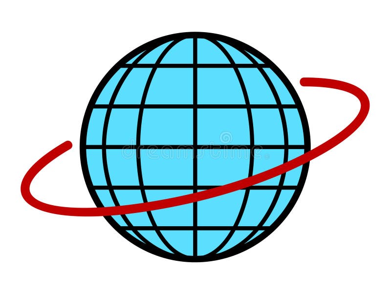 Earth Globe. Vector Illustration Stock Vector - Illustration of orbital ...