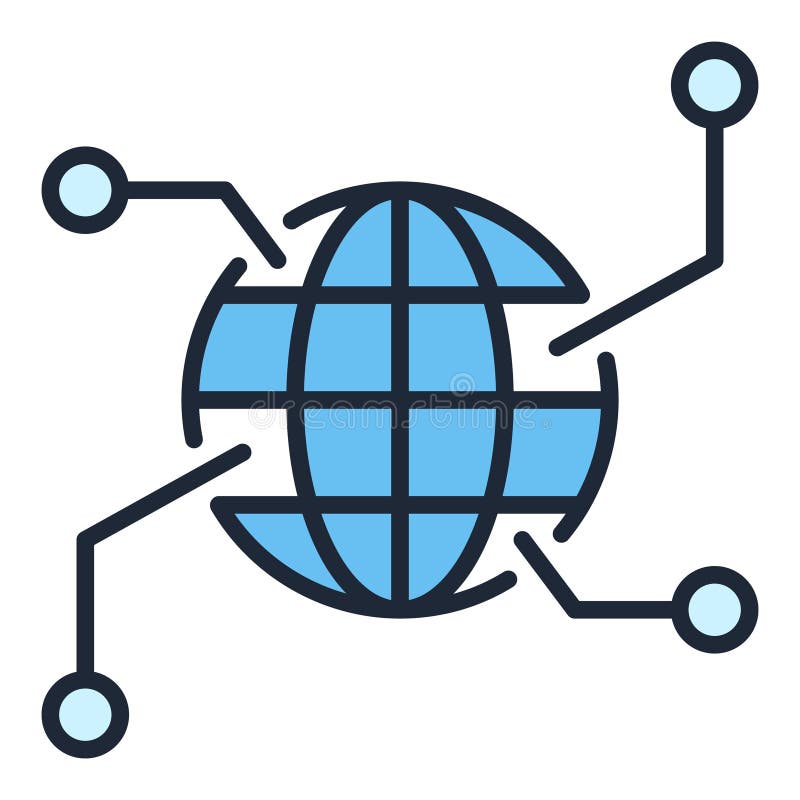 Earth Globe Vector International Logistics Blue Icon or Design Element ...