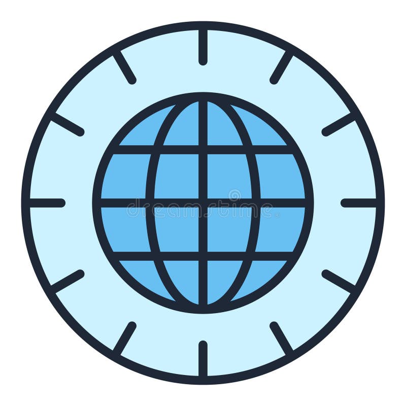 Earth Globe Vector World Round Blue Icon or Design Element Stock Vector ...