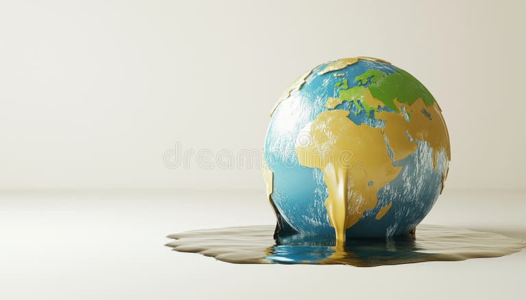 Earth Globe on the Verge of Depletion Stock Illustration - Illustration ...
