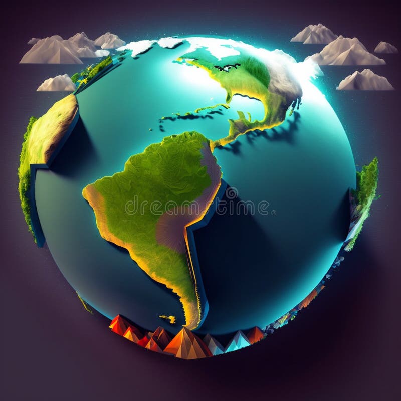 Earth Globe on a White Background Earth Globe Stock Illustration ...