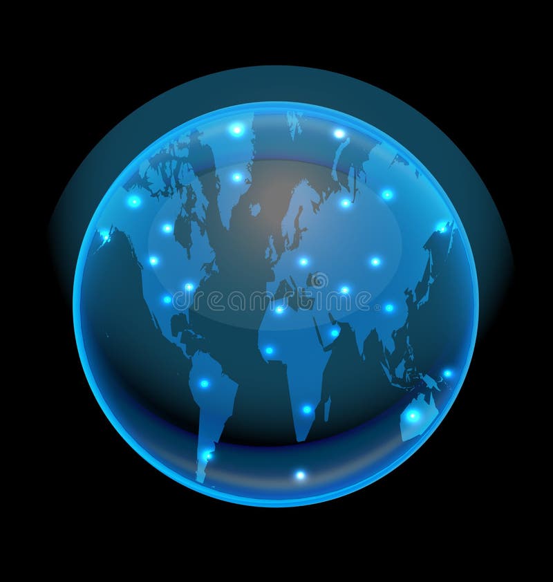 Earth Globe World Blue Vector Stock Vector - Illustration of global ...