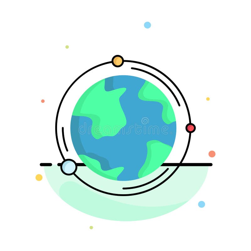 Earth, Globe, World, Geography, Discovery Flat Color Icon Vector Stock ...
